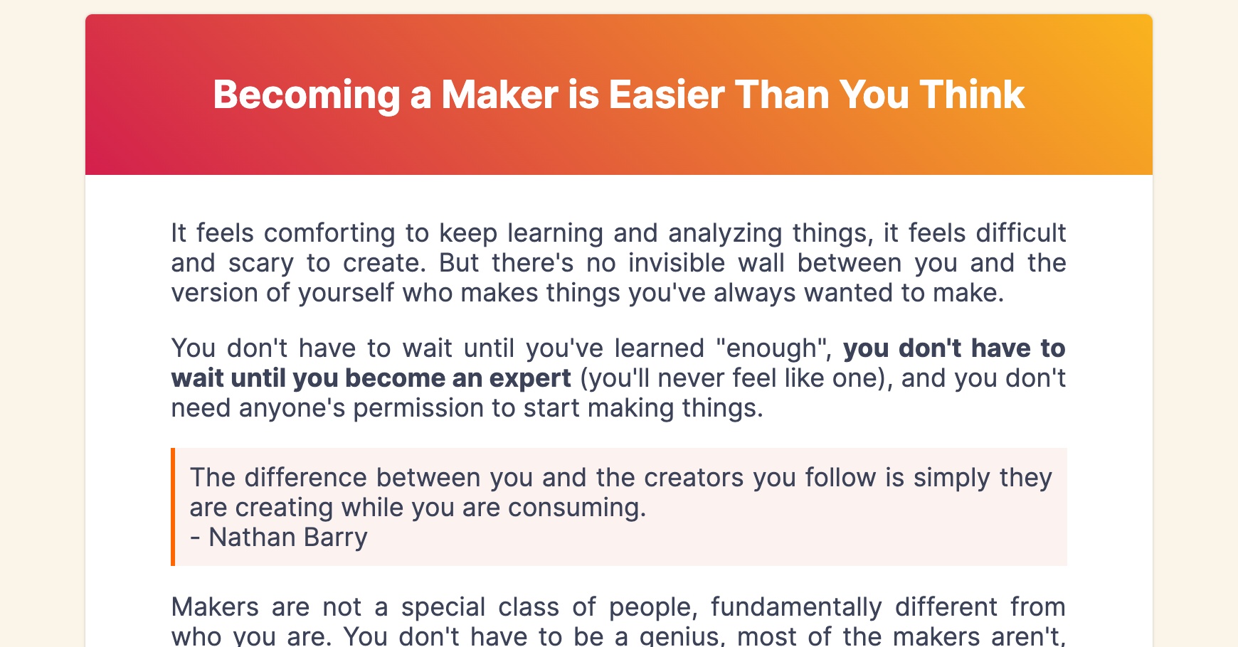Becoming a Maker is Easier Than You Think