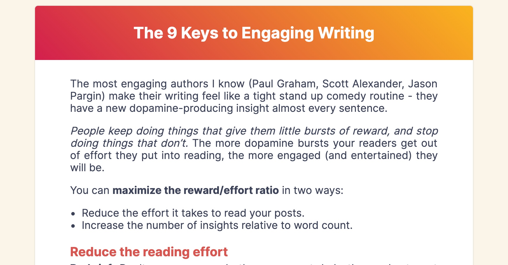 The 9 Keys to Engaging Writing
